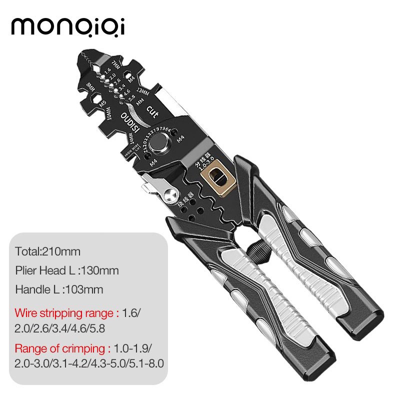 25/10in1 stripper multi-functional ring crimper electrician stripper ...