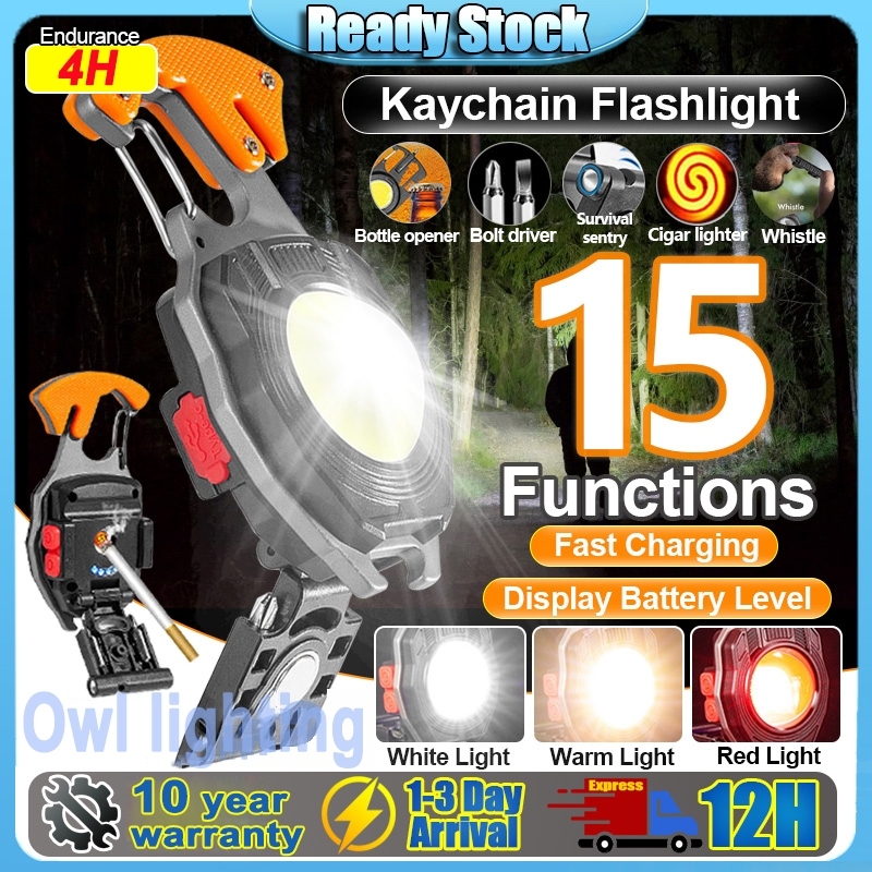 【COD】Portable Mini Multifunctional Work Light LED Strong Light Keychain ...