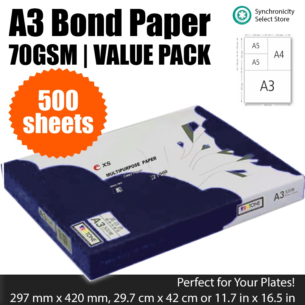 A3 Premium Bright White Paper – Great for Copy, Printing, Writing | for ...