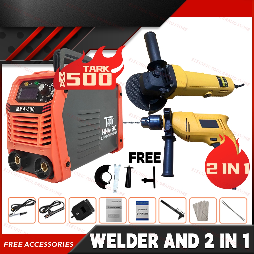 MINI MMA-500Portable IGBT Inverter Welding Machine 3IN1 SET+ IMPACT ...