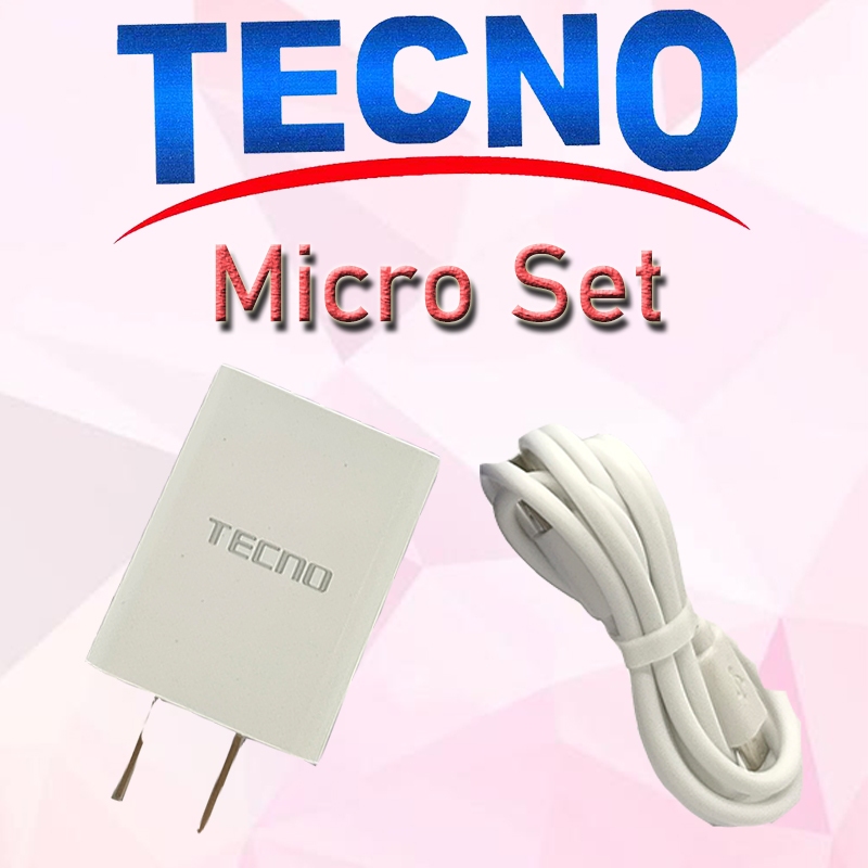 Tecno Charger Original Fast Charger 2.1A Micro USB/Type-C Cable For ...