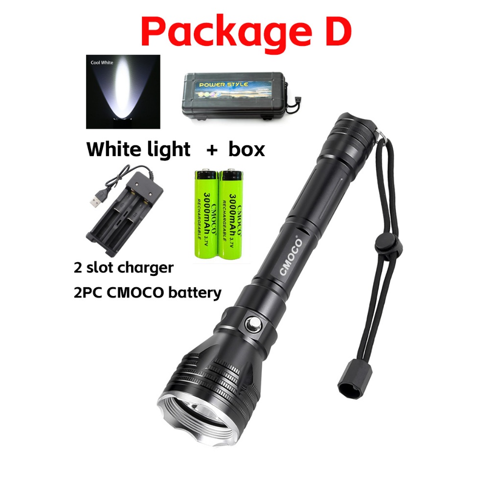 CMOCO Diving Flashlight Underwater 2500M 30W CREE Cree L2 Proof 150M ...