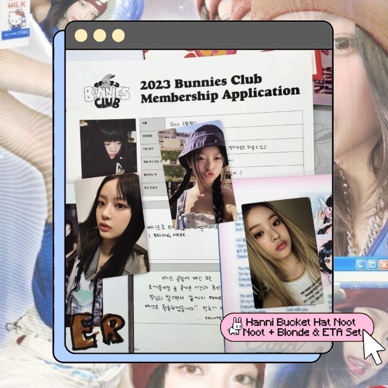 NewJeans Hanni Bucket Hat Noot Noot, Blonde, and ETA Official Photocard ...