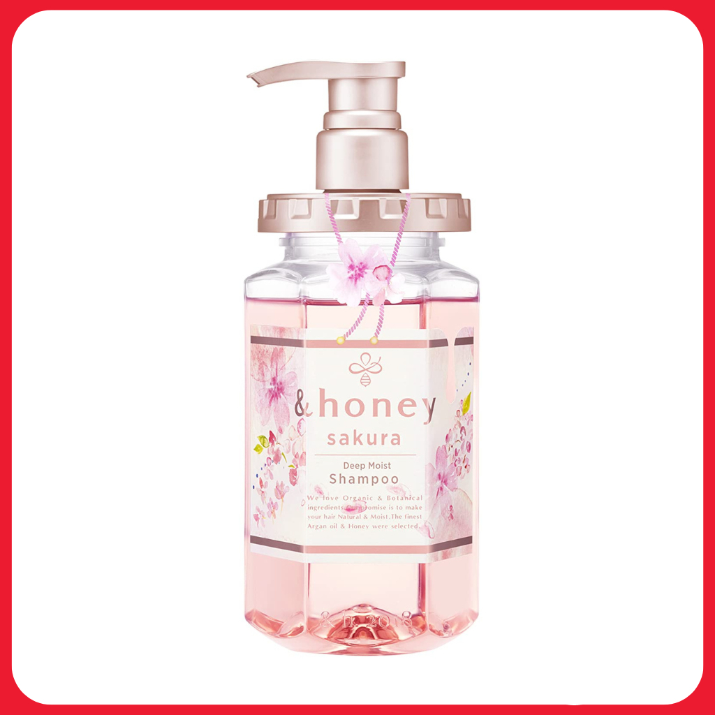 &honey Sakura Deep Moist Shampoo (440ml) Melty Moist Repair Treatment (445g), Made in Japan ...
