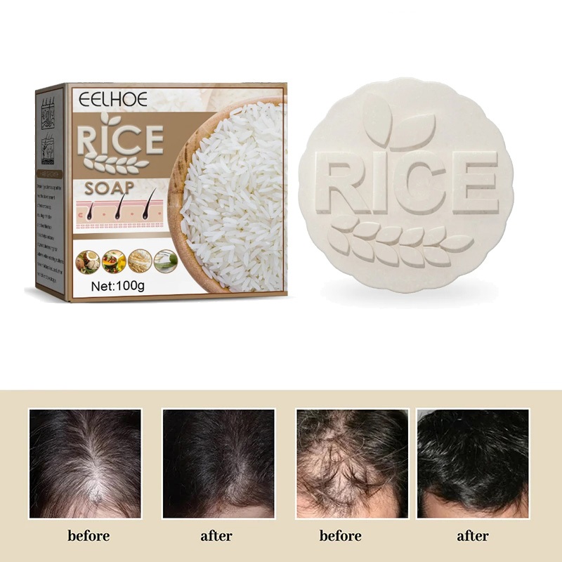 EELHOE Hair Growth Soap Rice Shampoo for Hair Growth Hair Loss ...