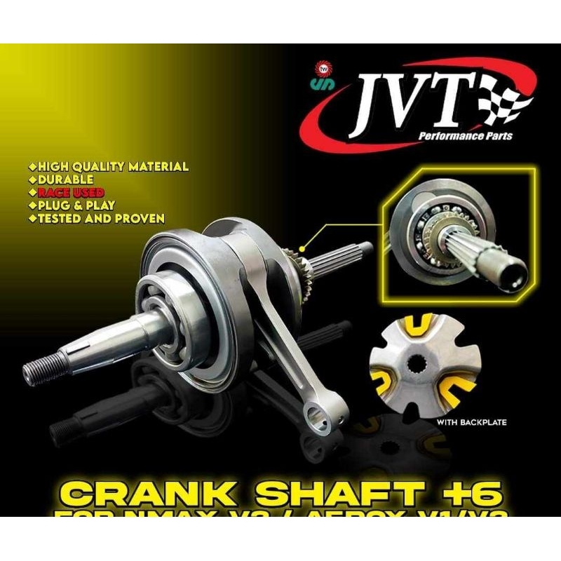JVT CRANKSHAFT +6MM FOR NMAX V2 / AEROX V1 V2 | Shopee Philippines
