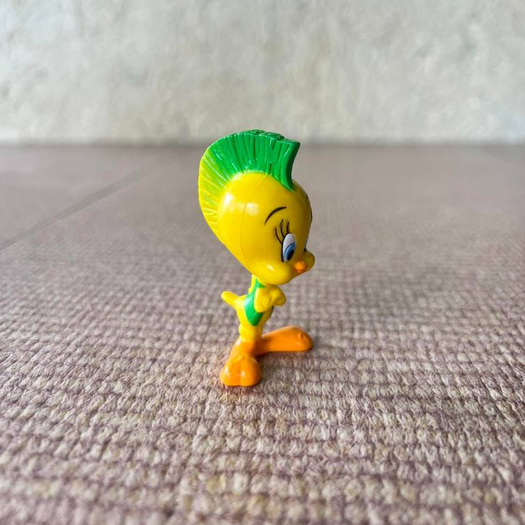 Vtg Looney Tunes Tweety Bird Figure Punk Mohawk PVC 1994 Musician Band ...