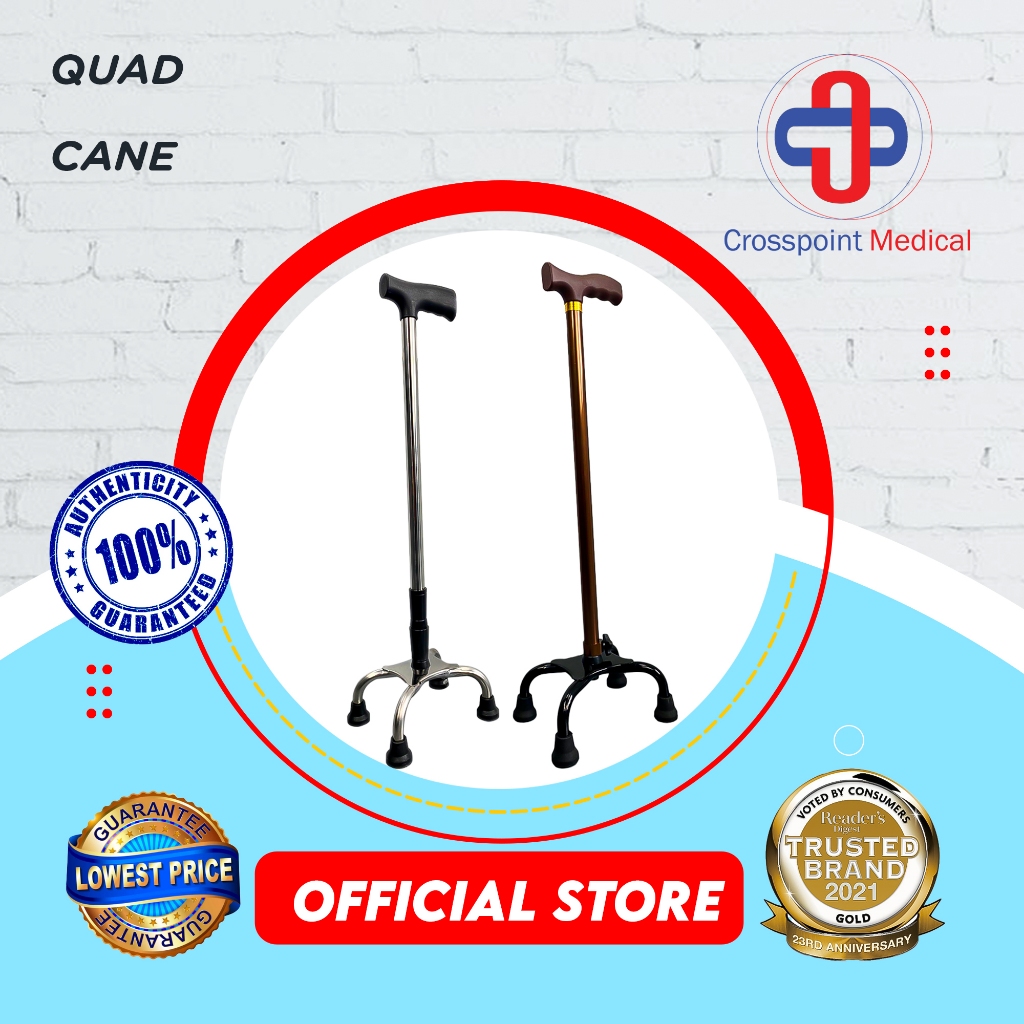 Crosspoint Canes for Elderly Single Cane/Quad Cane | Shopee Philippines