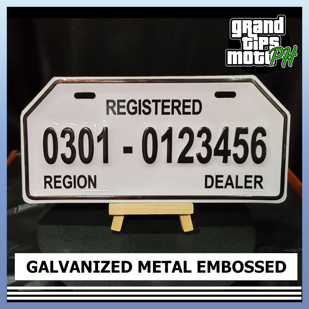 Temporary Plate Number for Motorcycles 4.25x9 Inches | Shopee Philippines