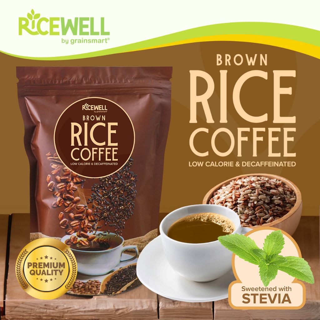 Grainsmart Ricewell Brown Rice Coffee with Rice Husk and Stevia 210g ...
