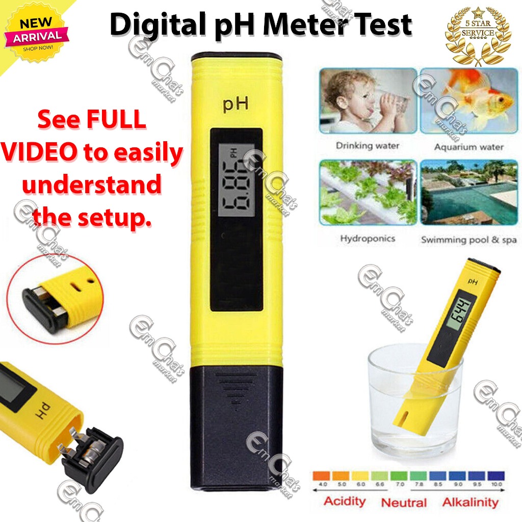 Digital pH Meter Test Kit (Yellow) Model PH-009(I)A (acc)(plnt ...