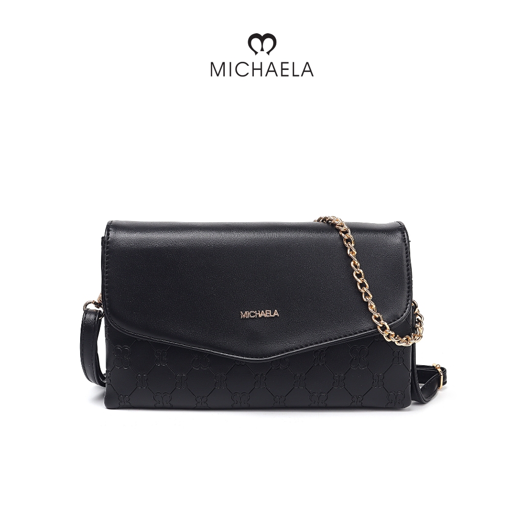 MICHAELA Envelope Flap Chain Bag with Detachable Crossbody Strap ...