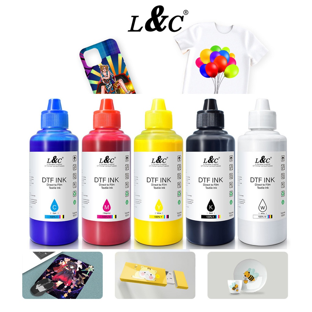 L&C DTF Inks 100ml Compatible For EPSON L1800/R1390 DTF Printer Direct ...
