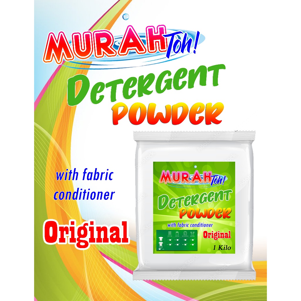 DETERGENT POWDER ORIGINAL 1KG WITH FABCON AND STAIN LIFTING FORMULA ...