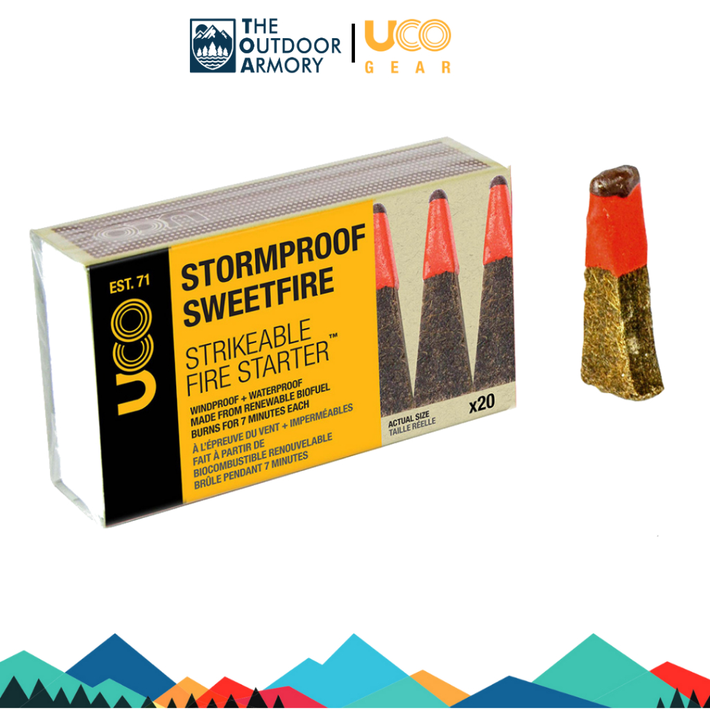 UCO Gear Stormproof Sweetfire Strikeable Firestarter 20-Count - Pack of 1 | Shopee Philippines