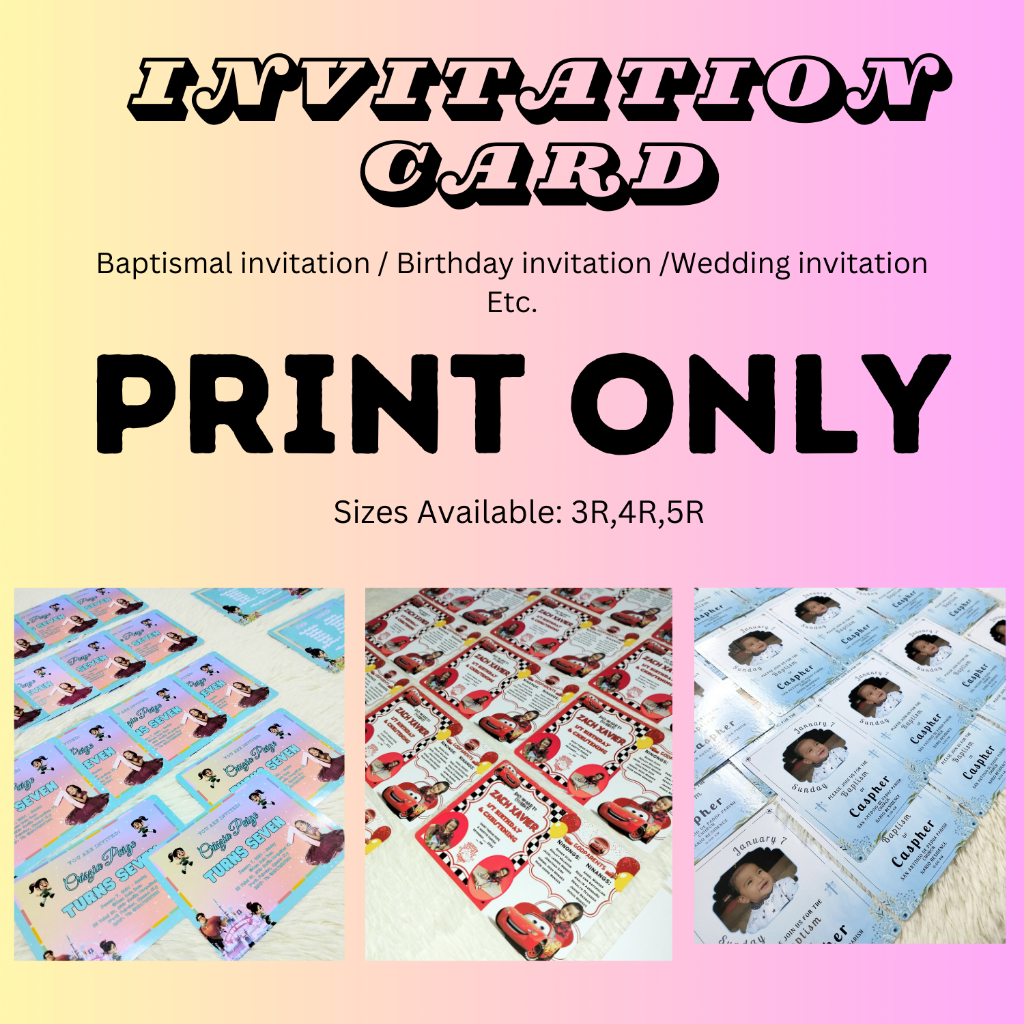 Invitation Card Print Only | Shopee Philippines