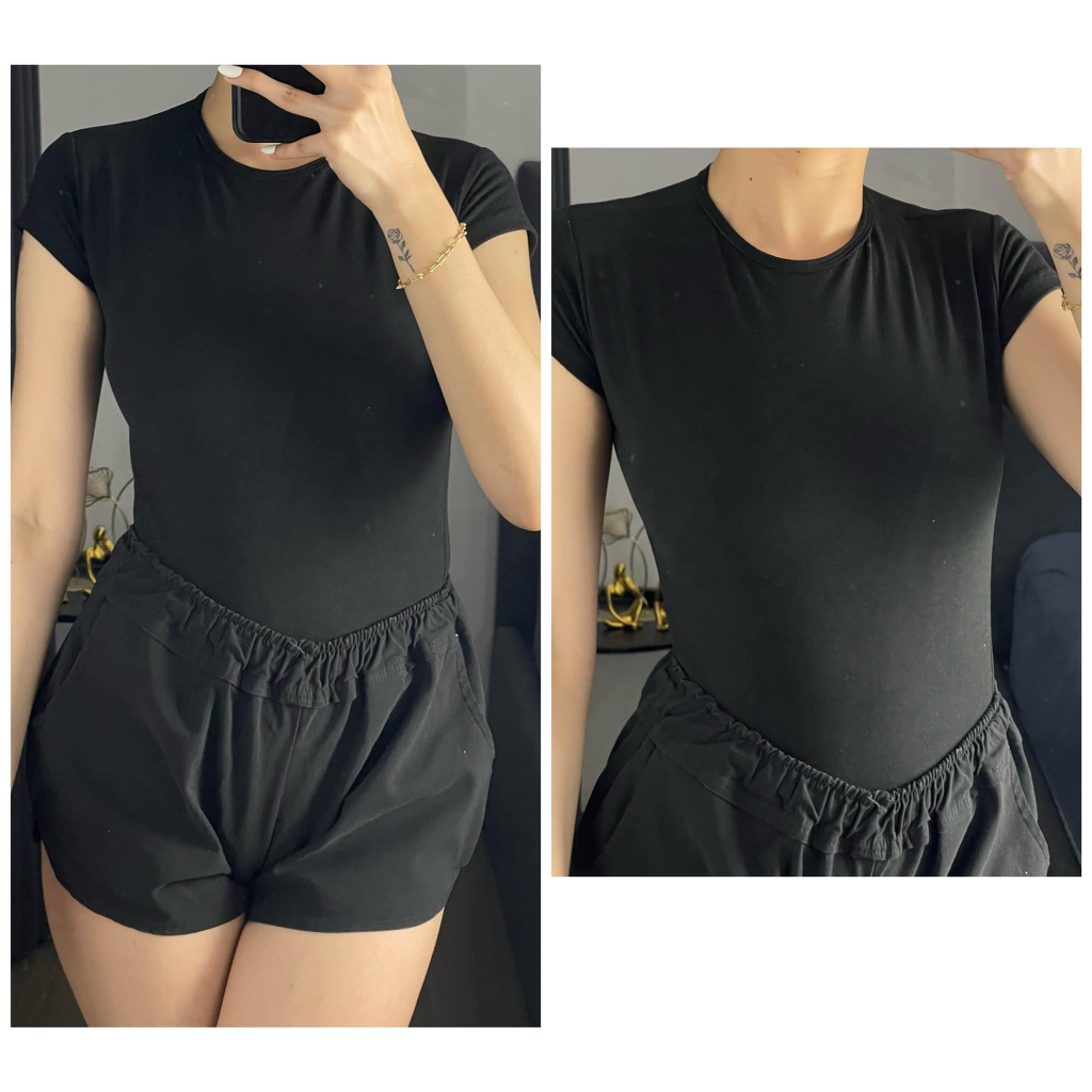 BASIC FULL LENGTH BODY HUGGING TOP (DOUBLE LINING) | Shopee Philippines
