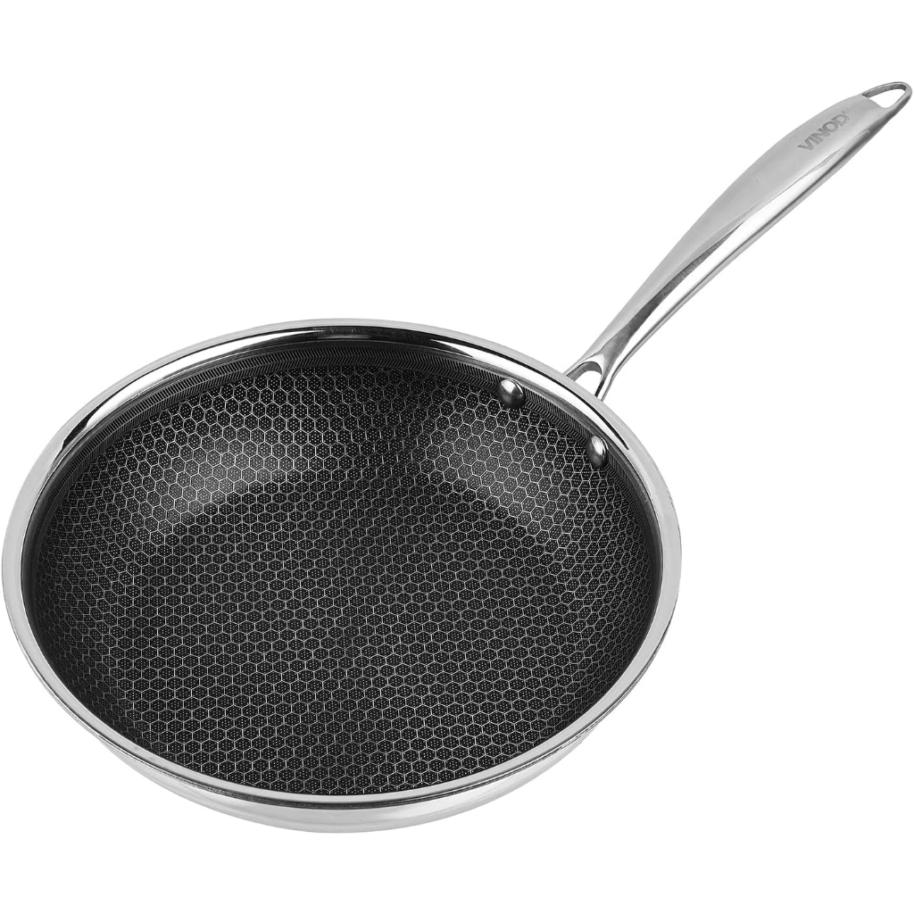 Non Stick Fry Pan - Stainless Steel Honeycomb Structure High Quality Tri-ply Fry pans | Shopee ...