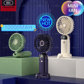 MGALL 10000MAH LED 5 Speed Mini Portable Fan Usb Rechargeable Handheld ...