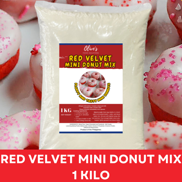 Red Velvet Mini Donut Mix (1 Kilo) | Shopee Philippines