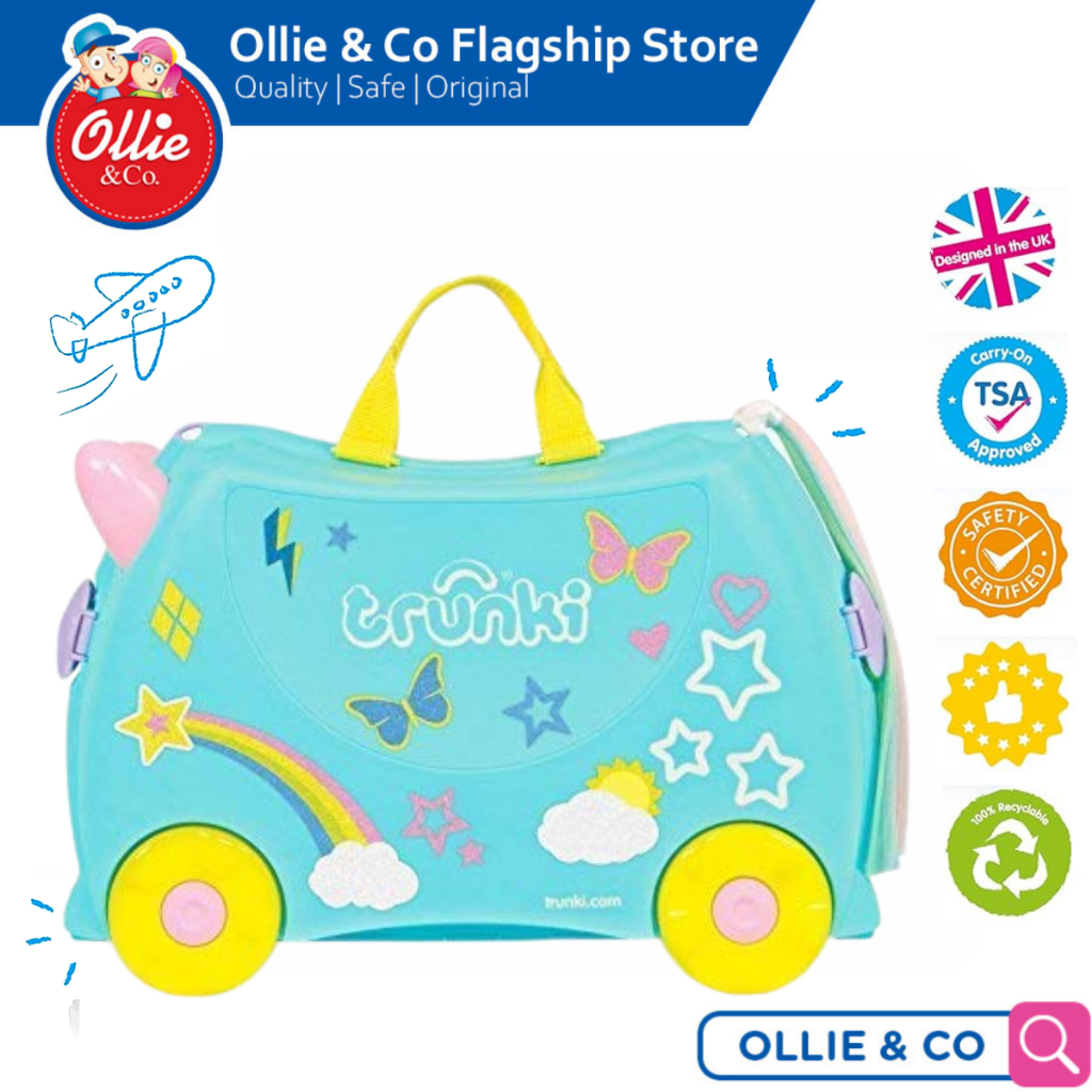 Trunki Original Kids Ride-On Suitcase and Carry-On Luggage For Kids Una ...