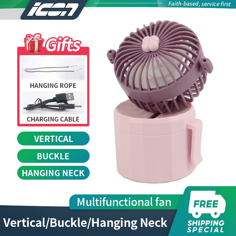ICON Mini Fan Neck Fan Portable Handheld Mini Stand Fan Desktop Cooling ...