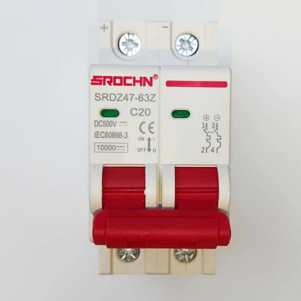 Solar PV DC Circuit Breaker DC 500V MCB 2 Poles Miniature Circuit Breaker Mcb circuit breaker DC ...