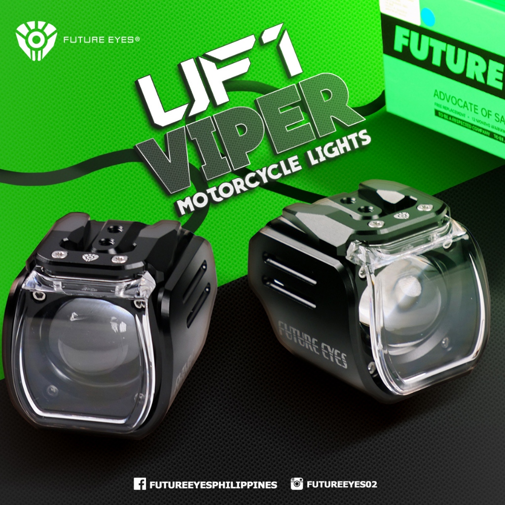 FUTURE EYES UF1 VIPER Wired Auxiliary Motorcycle Parts Driving Light ...