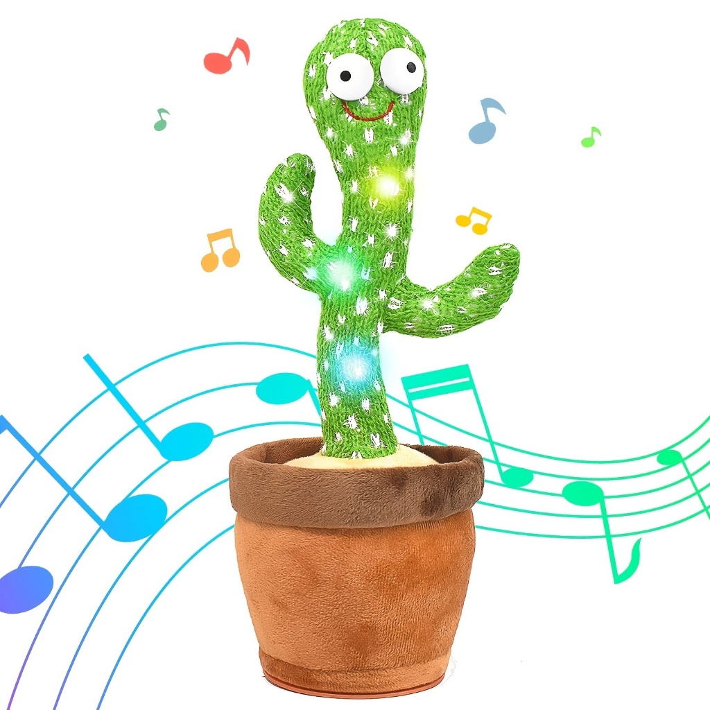 Bella Recording Dancing Cactus Toy Talking Rechargable Plush Toys 120 ...