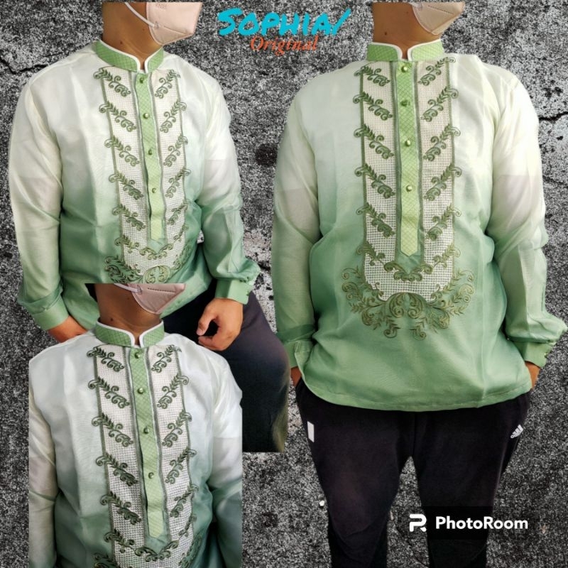 Barong Tagalog Modern Barong with linning embroidery barong | Shopee ...