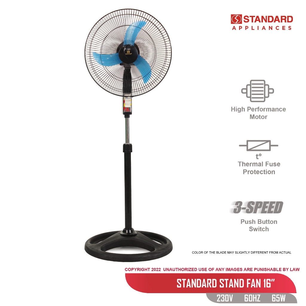 Standard Stand Fan 16" Banana Plastic Blade/ Big Plastic Blade (Random ...