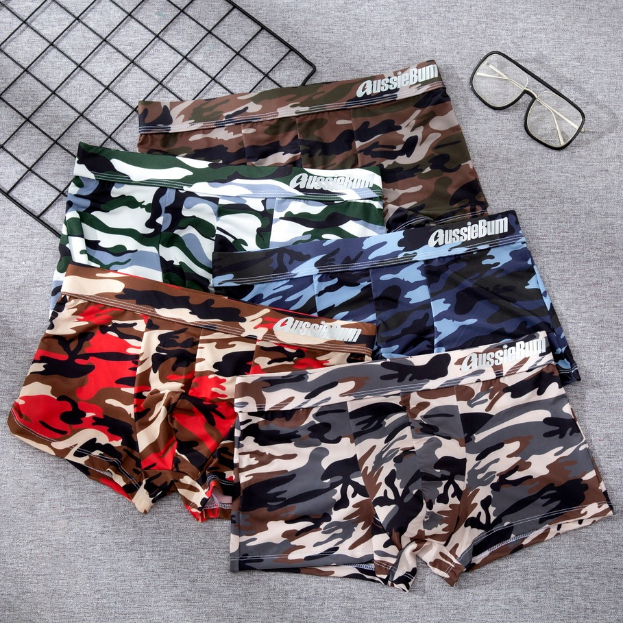 Aussie Bum Men Quality Milk Silk Boxer Briefs Man Camouflage Boxers ...