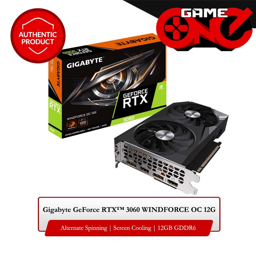 Gigabyte GeForce RTX™ 3060 Windforce OC 12GB GDDR6 (rev. 1.0) Graphics ...