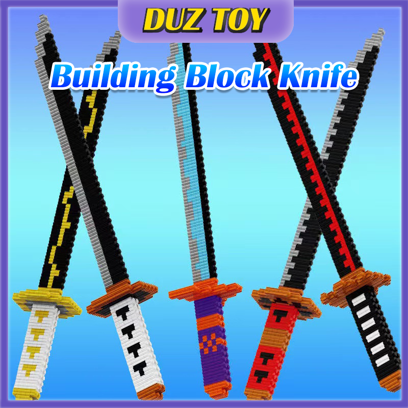 【DUZ】480PCS Building Blocks Toy Anime Sword Demon Slayer Swords Samurai ...