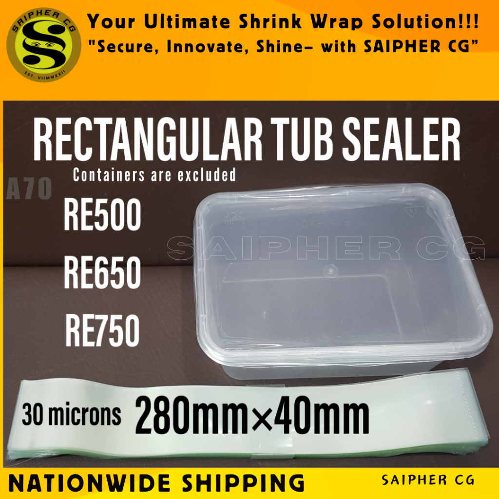 Shrink Wrap Plastic Packaging / Plastic Sealer Tape for Rectangular Tub ...