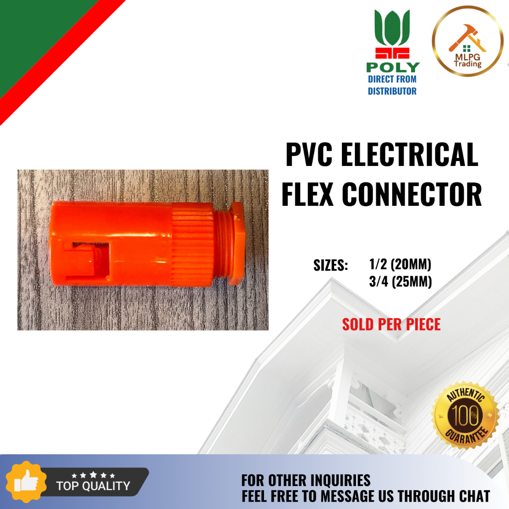 (PER PCS) Poly Electrical PVC Flexible Connector (1/2", 3/4") | Shopee ...