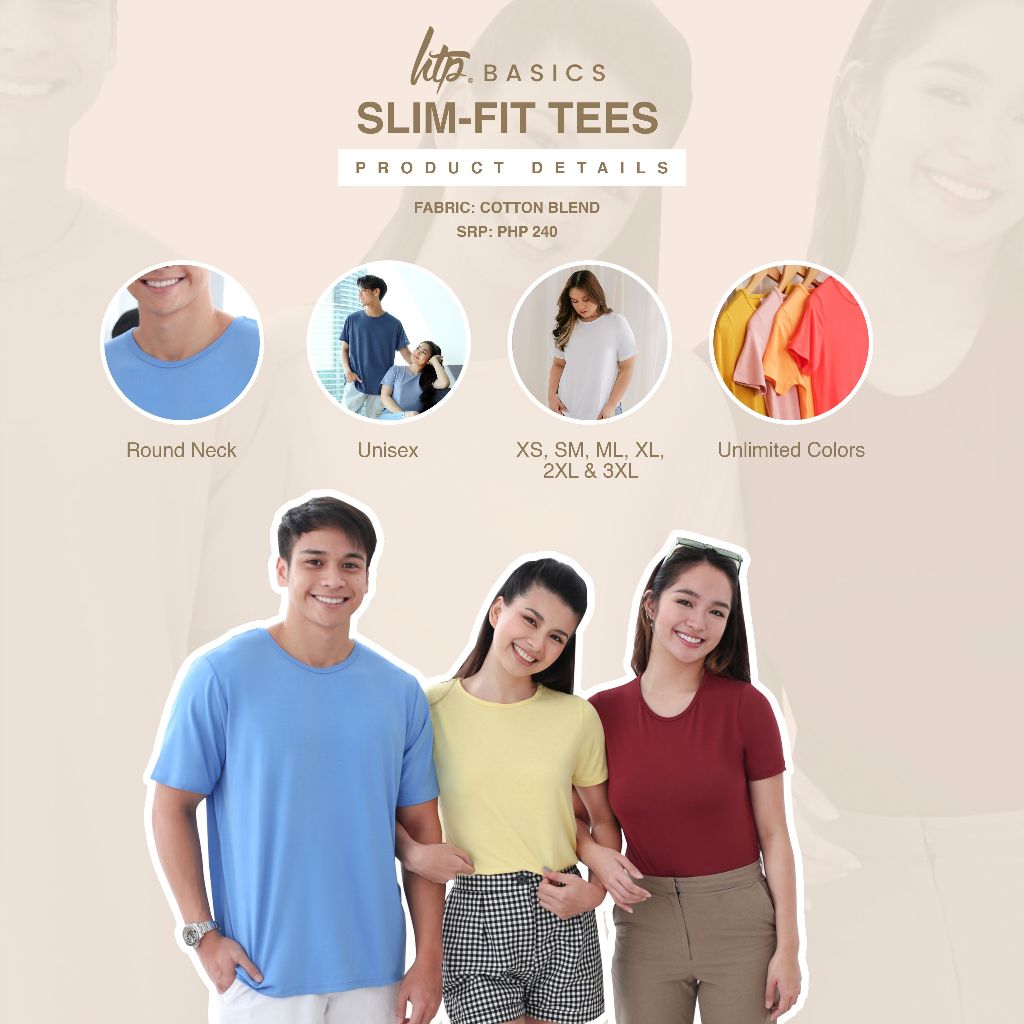 HTP BASICS SLIMFIT TEES (UNISEX) | Shopee Philippines