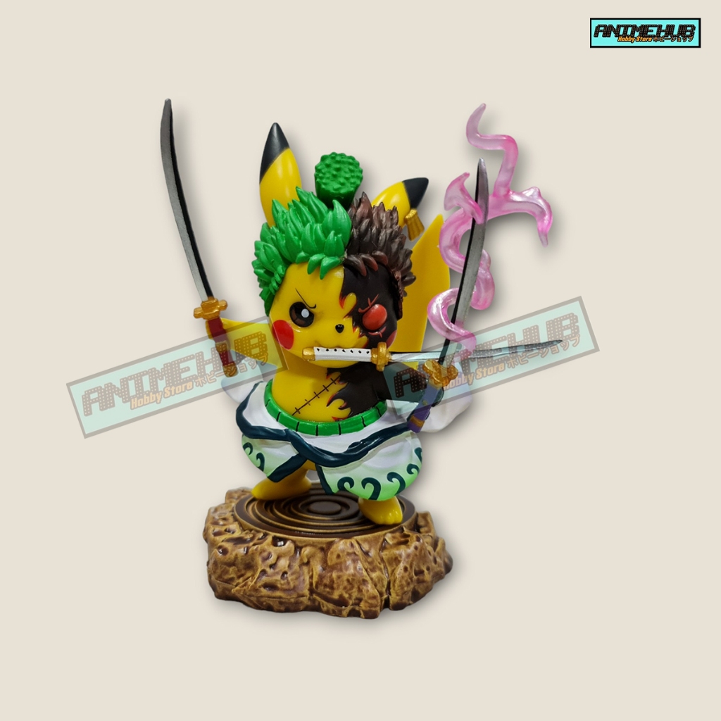 One Piece x Pokemon Pikachu Cosplay Enma Roronoa Zoro GK HPS Knock Off ...