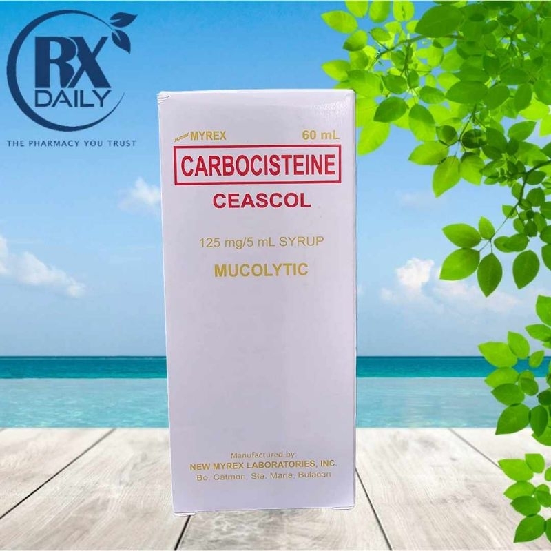 Ceascol 125mg/5ml Syrup - Carbo cisteine | Shopee Philippines