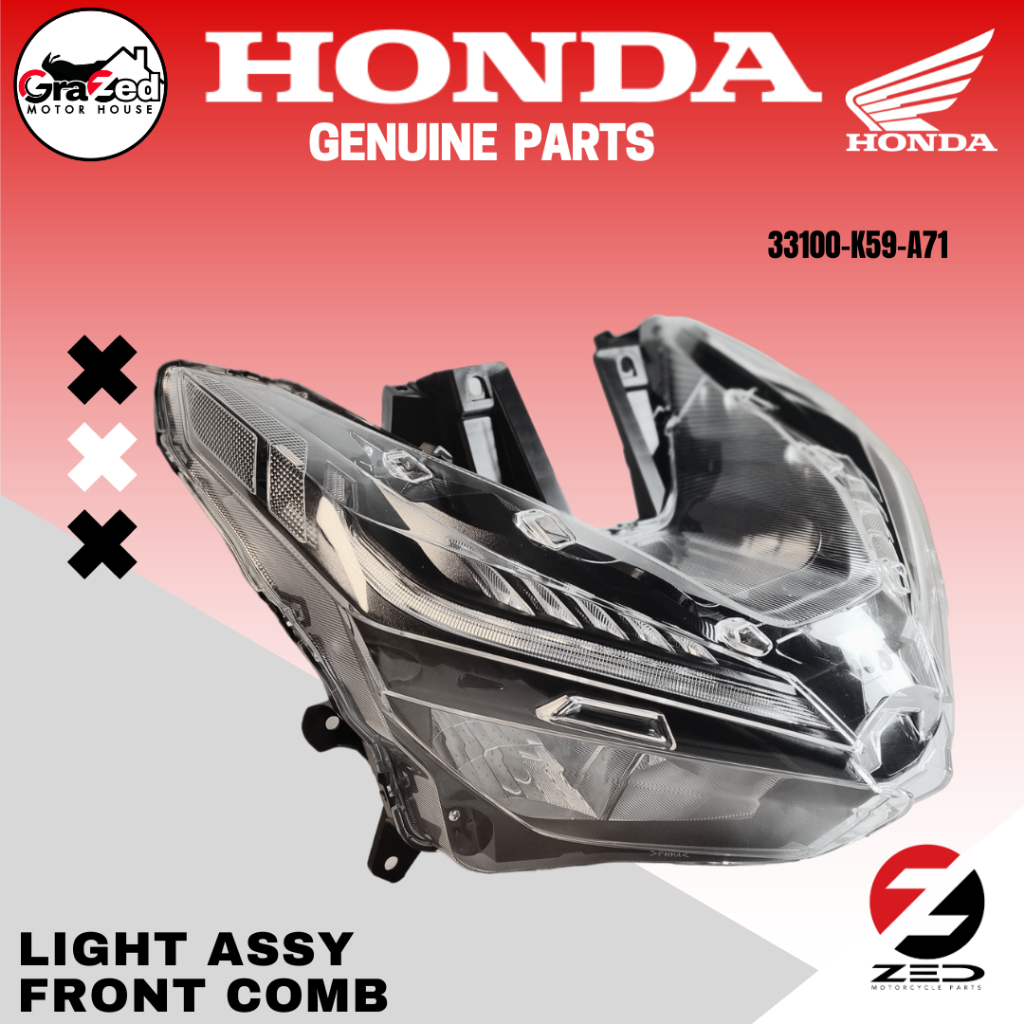 HEADLIGHT ASSEMBLY Honda Click 125 / 150 V2 HONDA GENUINE (33100-K59 ...