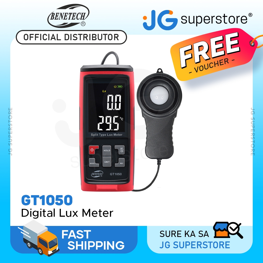 Benetech GT1050 Split Type Digital Light Lux Meter & Light Thermometer Illuminance Instrument ...