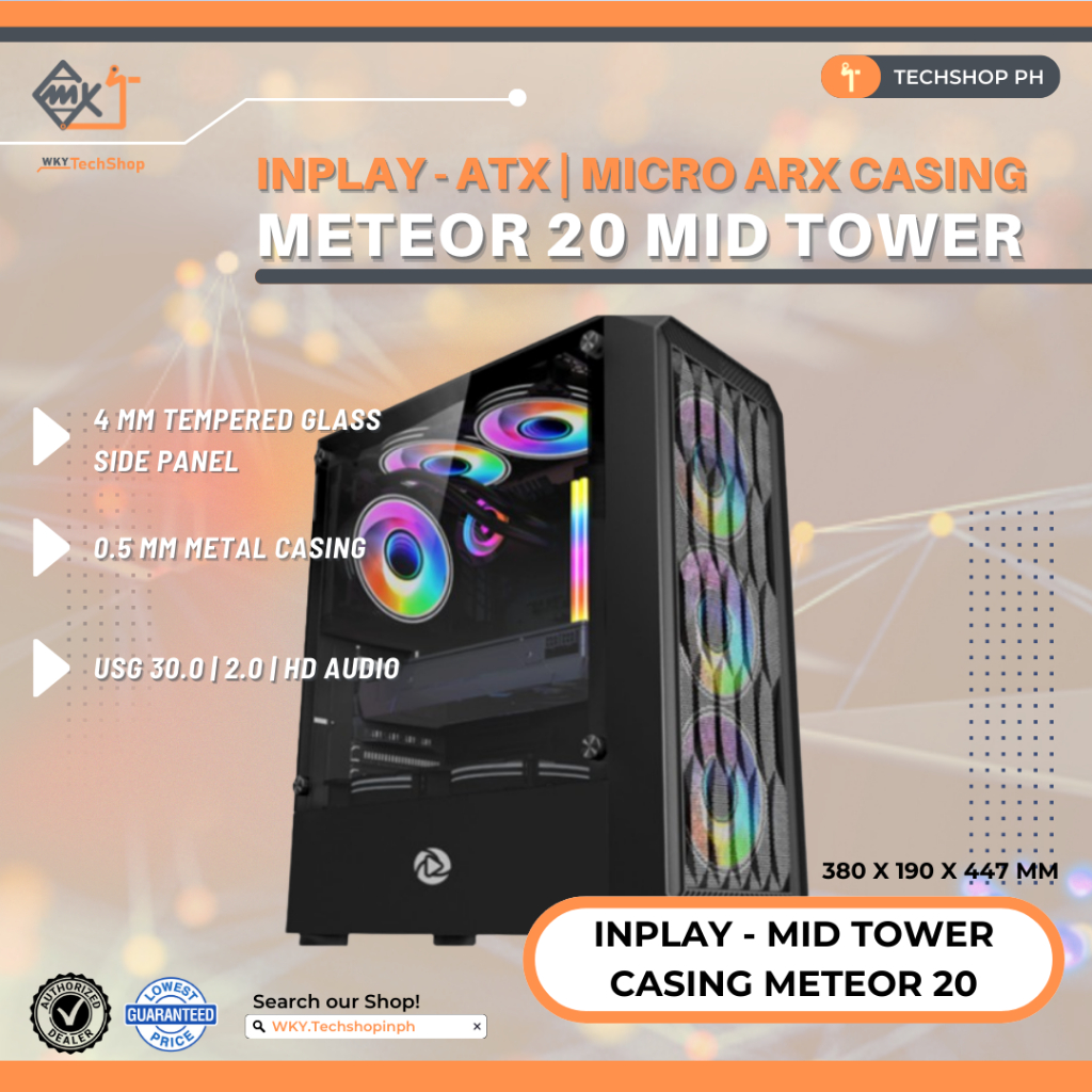 METEOR 20 | INPLAY ACRYLIC CASE | TEMPERED GLASS FRONT | Shopee Philippines
