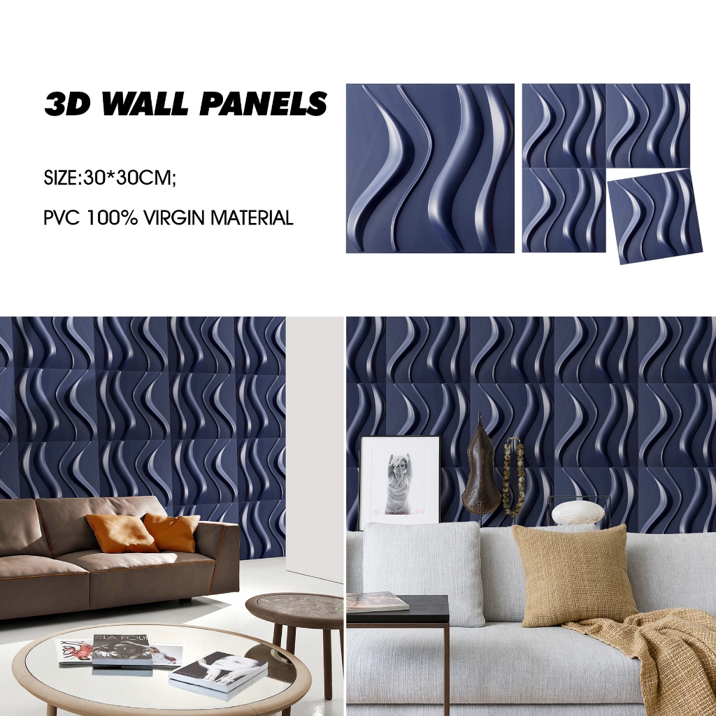 3D Wall Panel Pvc Vinyl Wood Design Wall Sticker Living Room Home ...
