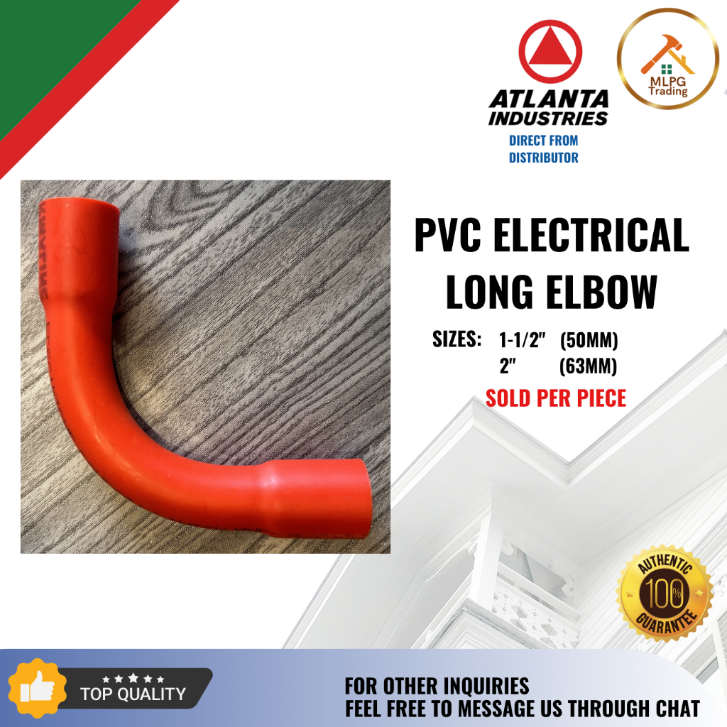 (PER PCS) Atlanta Electrical Conduit Long Elbow (1-1/2", 2") | Shopee ...