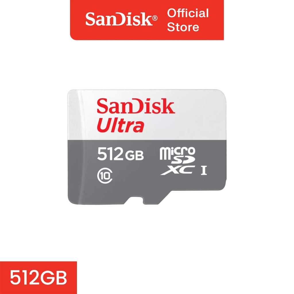 Sandisk SDSQUNR 512GB Ultra MICROSDXC C10 UHS-1 100Mb MicroSD Card ...