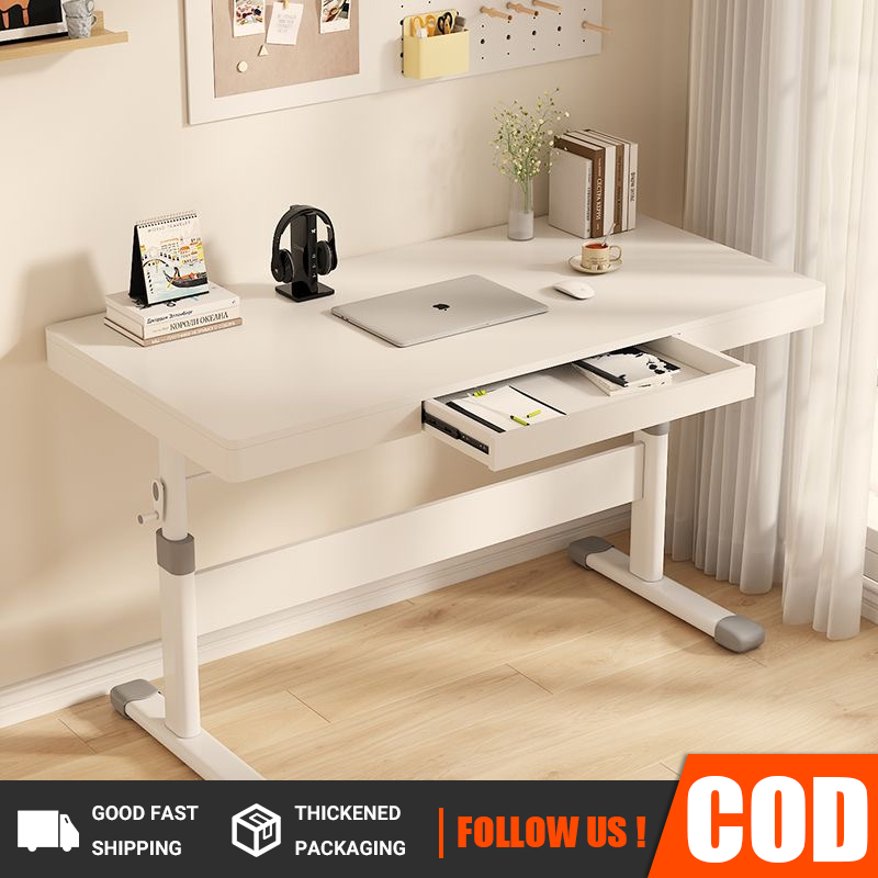 Adjustable Desk Table Standing Desk Hand-cranked Computer Desk Can Lift ...