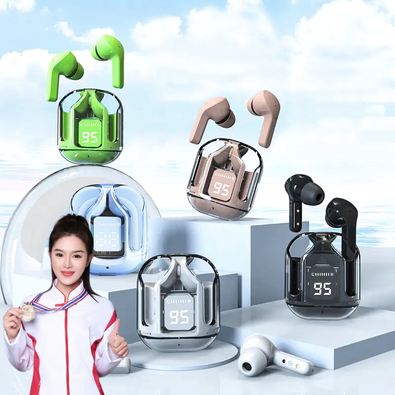 TWS Color Transparent Earphones Bluetooth Wireless Earphones with ...