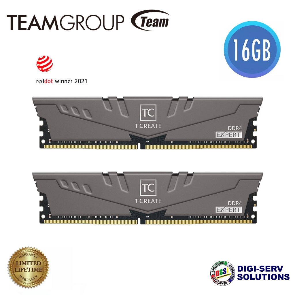 Team T-Create Expert 8Gbx2 Ddr4 3600Mhz Desktop Memory Module, Cl18 ...