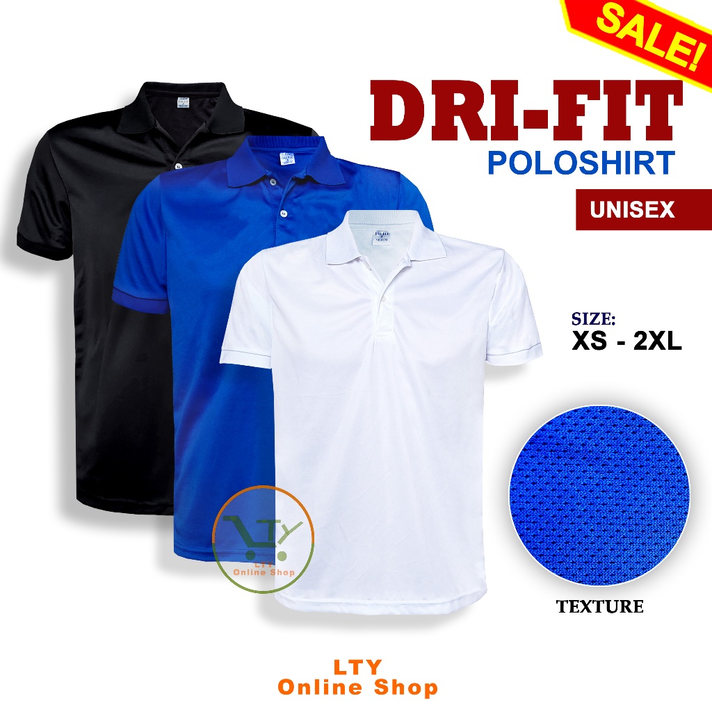 DRI-FIT POLOSHIRT ADULT MEN WOMEN DRIFIT CLASSIC POLO SHIRT UNISEX BLUE ...