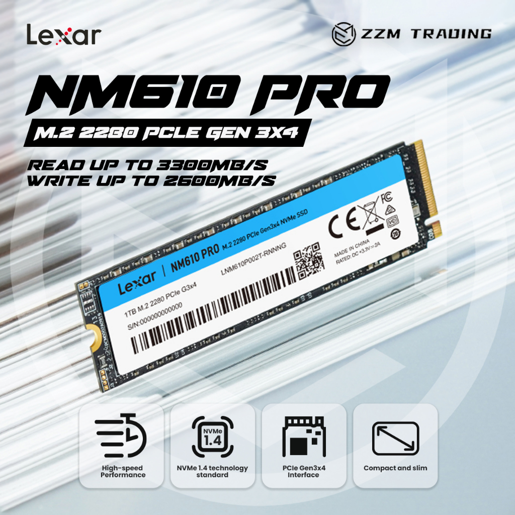 Lexar NM610 PRO 500GB/1TB | NM620 512GB PCIe NVMe M.2 2280 SSD | ZZM ...